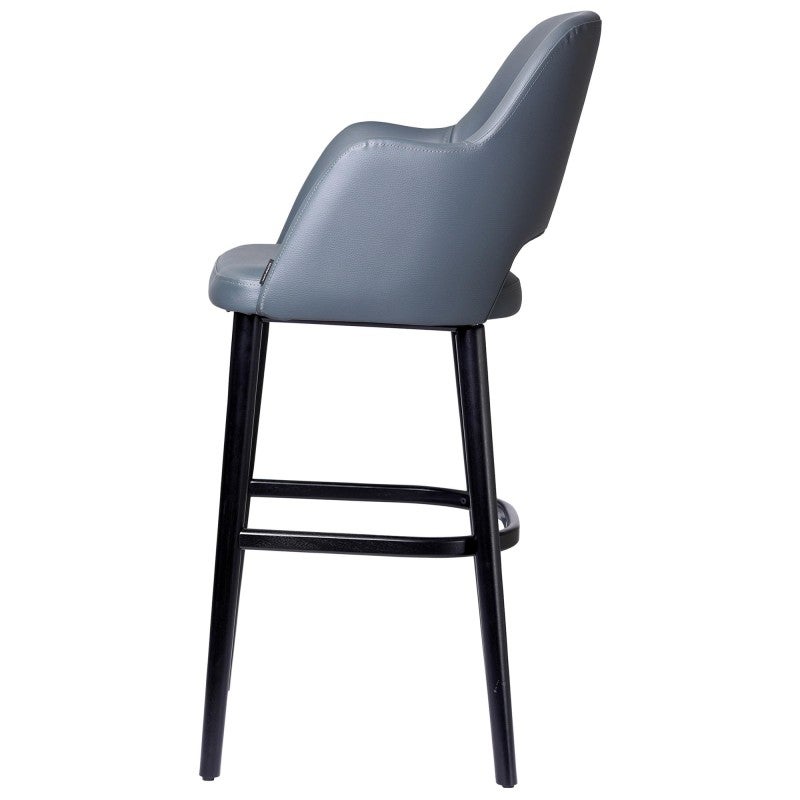 Durafurn Sorbet Commercial Grade Vinyl Bar Stool, Timber Leg ...