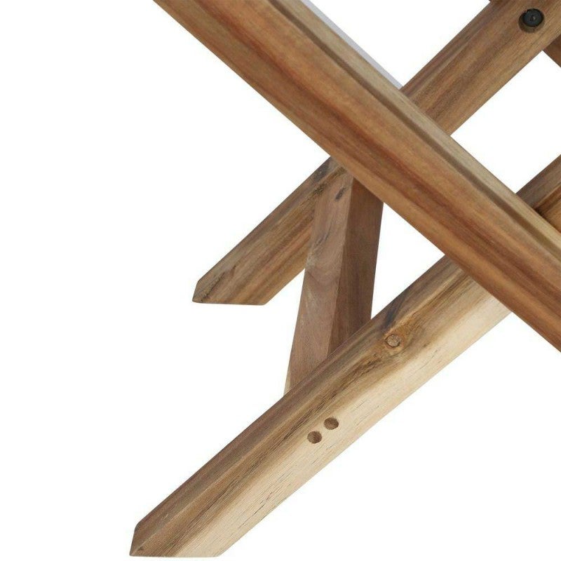 Toga Acacia Timber Cross Leg Side Table, Natural