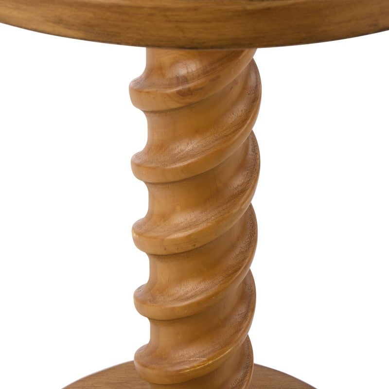Society Home Phoebe Pine Timber Round Side Table