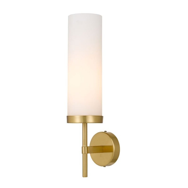 Garot Metal & Glass Wall Light, Antique Gold / Opal