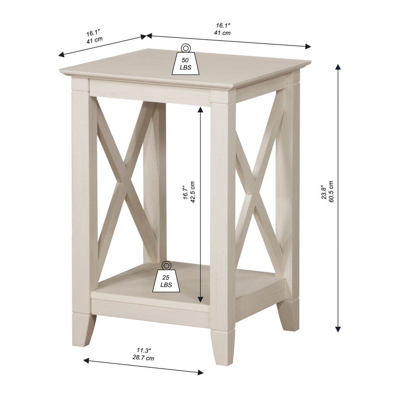Lorrel Wooden Square Side Table
