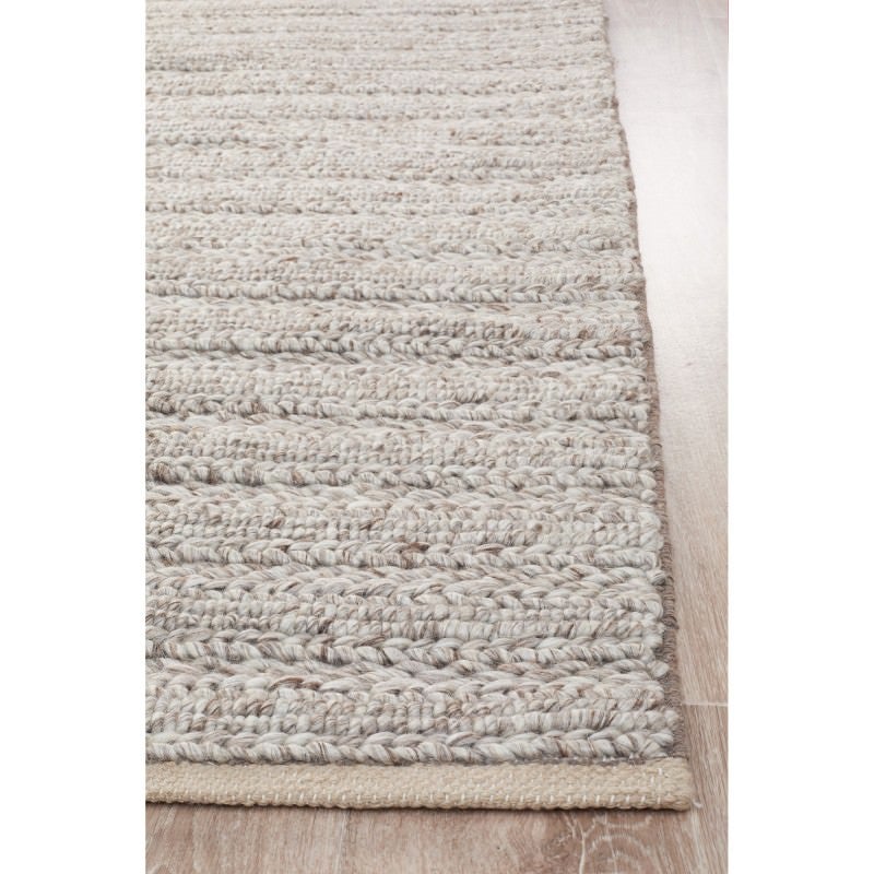 Harvest Handwoven Wool Rug, 300x400cm, Natural