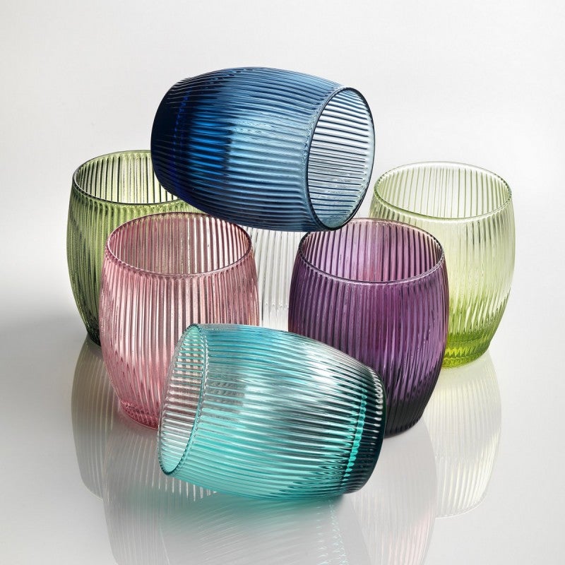 IVV Glu Glu Handmade Italian Glass 6 Piece Tumbler Set