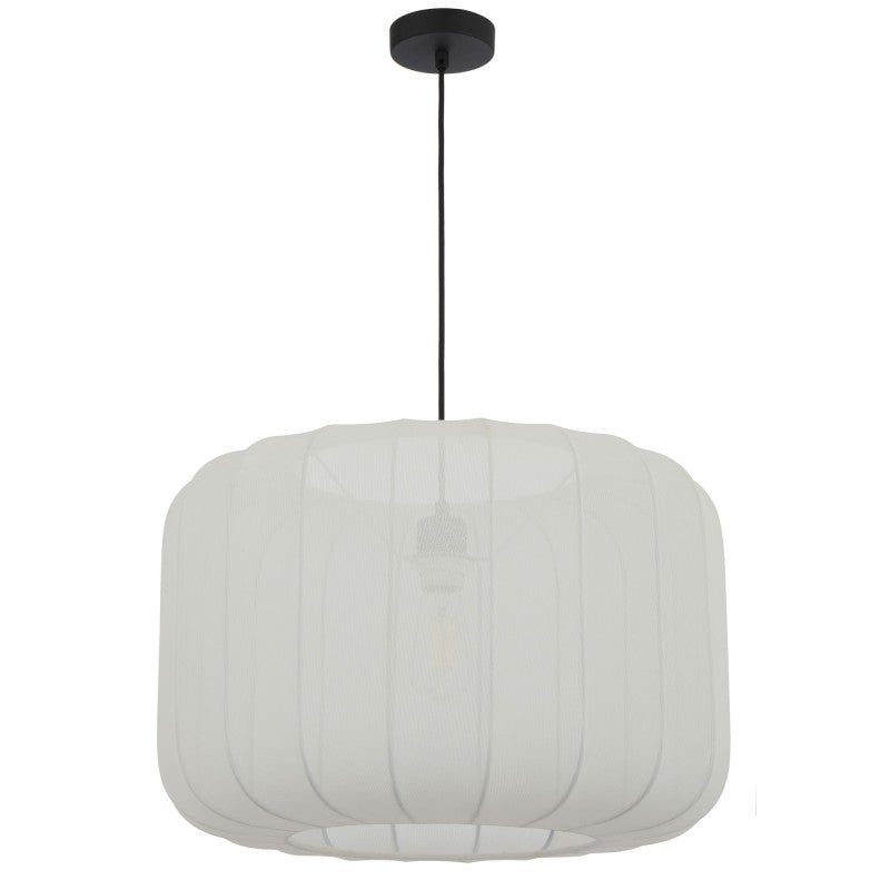 Jonsel Fabric & Iron Pendant Light, Large, White