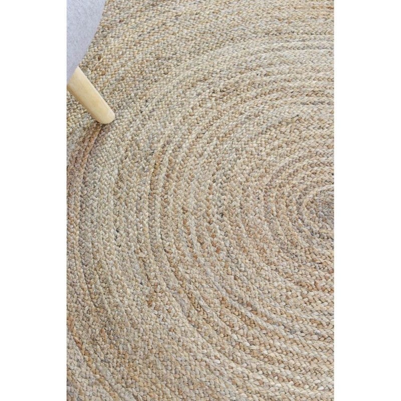 Anglo Jute Round Rug, 200cm, Natural