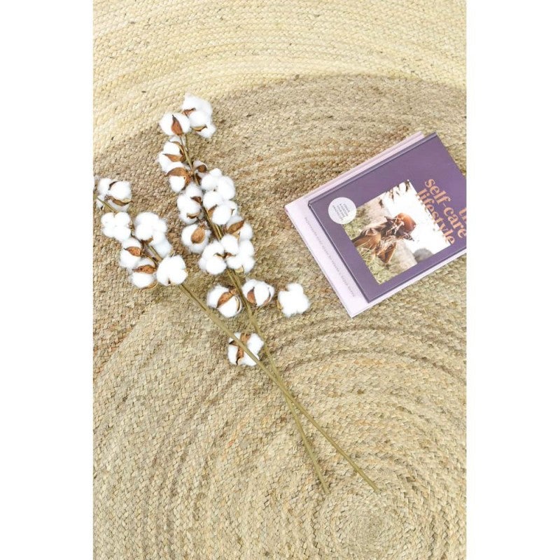 Anglo Jute Round Rug, 200cm, Natural