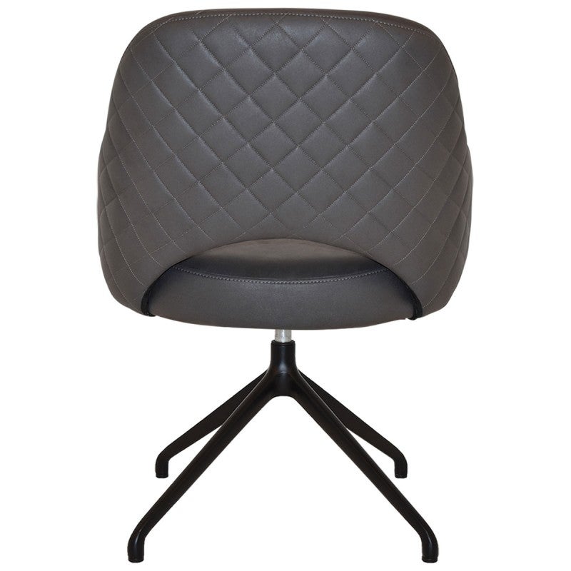 Albury Commercial Grade Pelle / Benito Fabric Swivel Dining Armchair ...