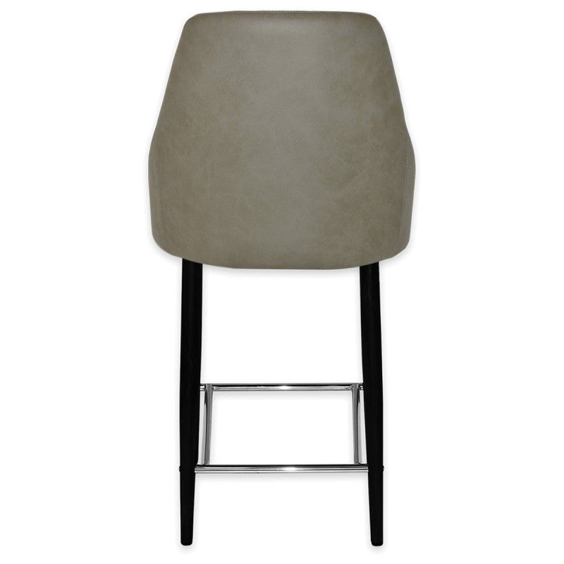 Stockholm Commercial Grade Pelle Fabric Counter Stool, Metal Leg, Sage ...
