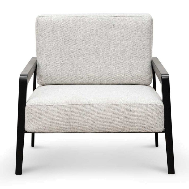 Eddystone Fabric & Timber Lounge Chair, Silver Grey