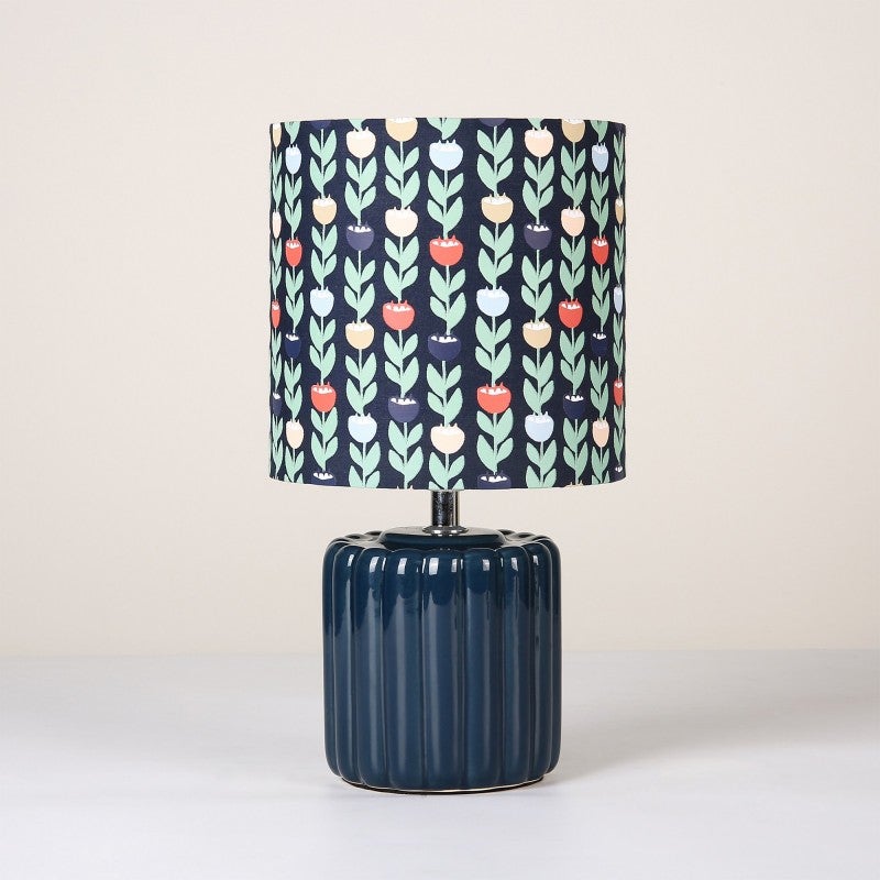 Cyra Ceramic Base Table Lamp, Shade A