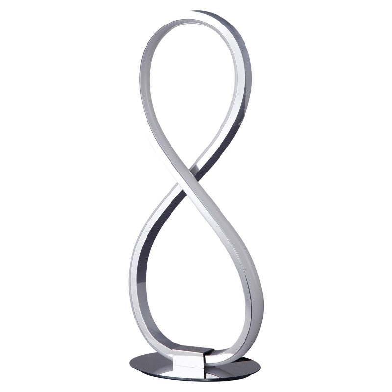 Infinite Metal LED Table Lamp, Chrome
