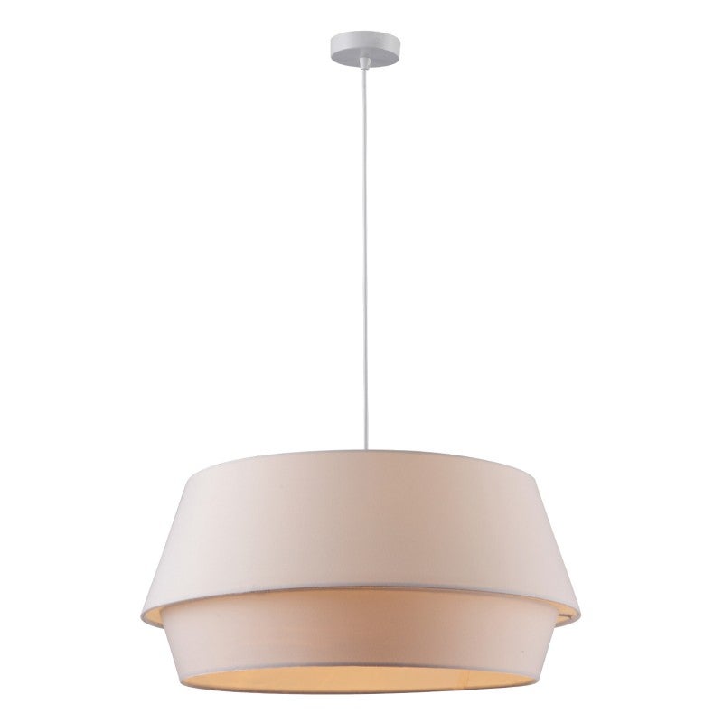 Elisa Fabric Shade Pendant Light, White