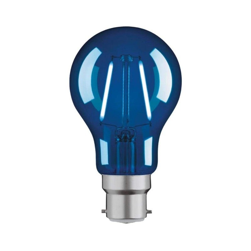 Mercator A60 Coloured Decorative LED Bulb, B22, 2W, Blue