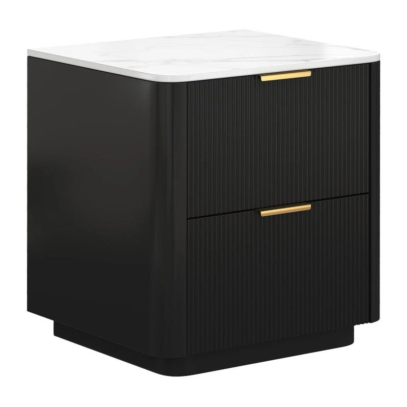 Naumi Sintered Stone Top Modern Bedside Table