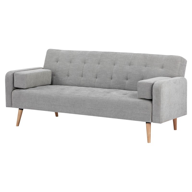 Noah Fabric Click Clack Sofa Bed, 2 Seater / Single, Grey