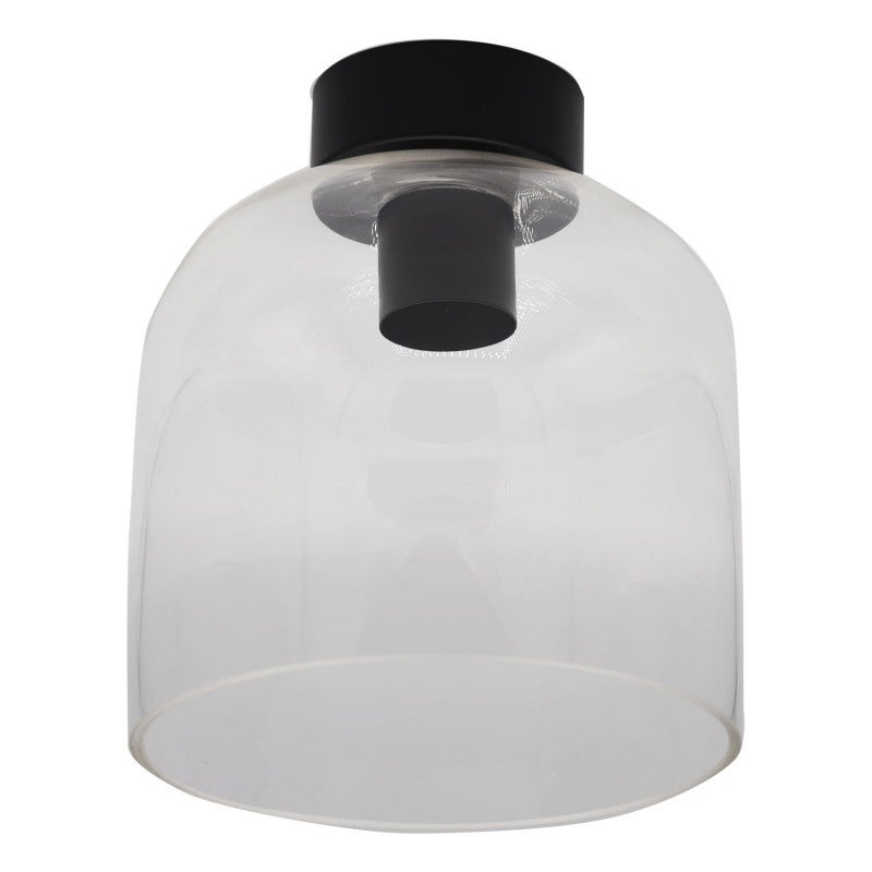 Burton Metal & Glass DIY Batten Fix Ceiling Light, Black