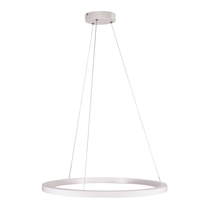 Nebula Metal Dimmable LED Halo Ring Pendant Light, 60cm, CCT, White