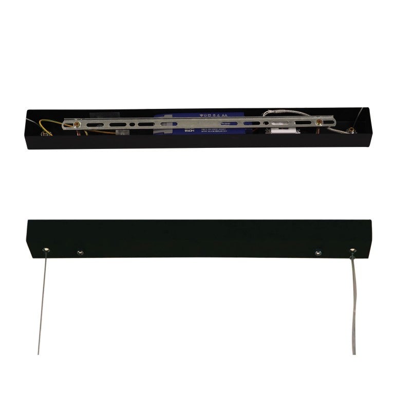 Shard Metal Dimmable LED Linear Pendant Light, 150cm, CCT, Black