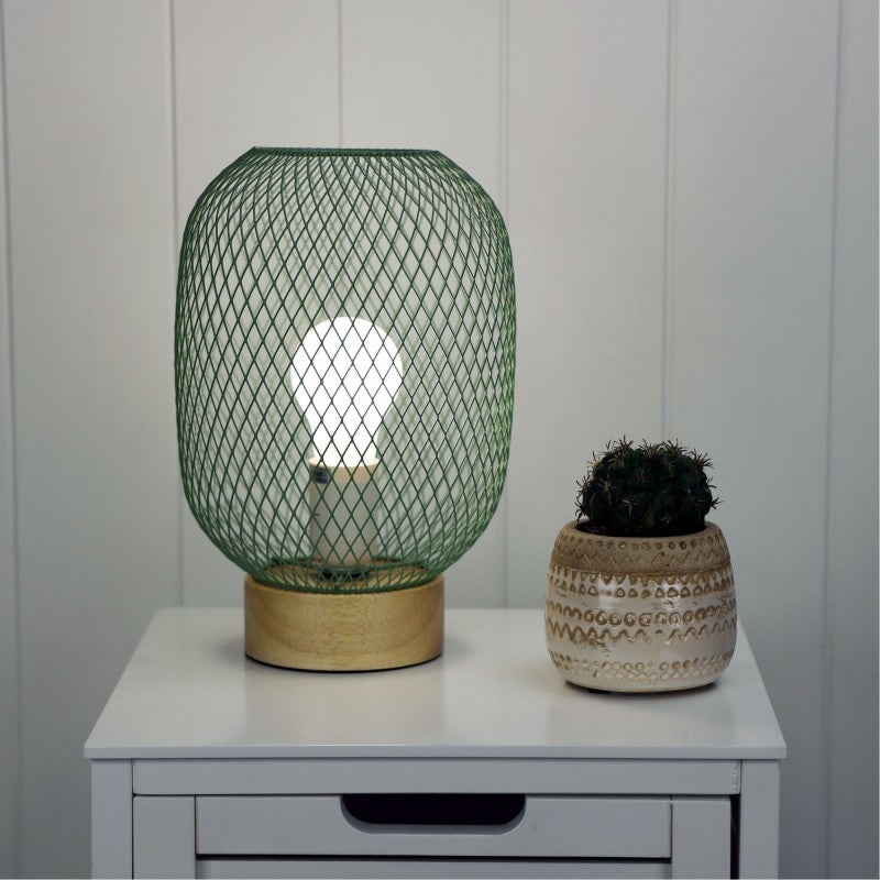 Tilda Mesh Table Lamp, Green