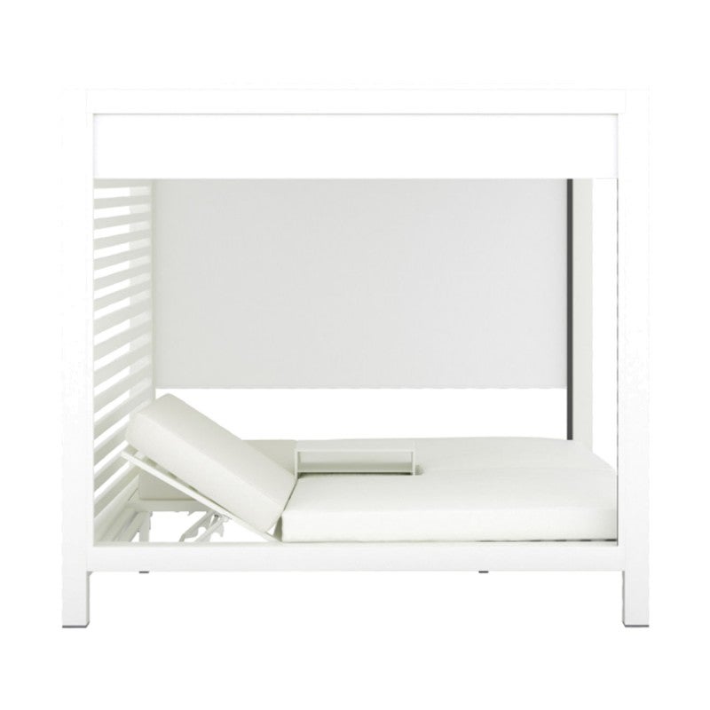 Rottnest Steel Outdoor Double Daybed Villa, Pearl White
