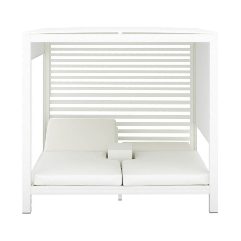Rottnest Steel Outdoor Double Daybed Villa, Pearl White