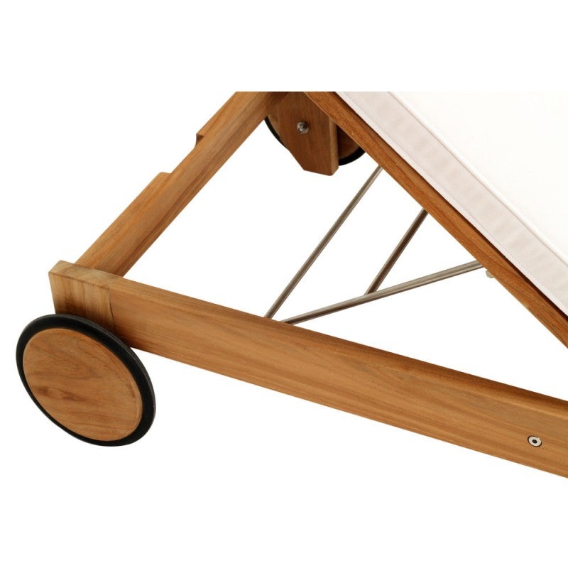 Opoa Teak Timber Outdoor Sun Lounger
