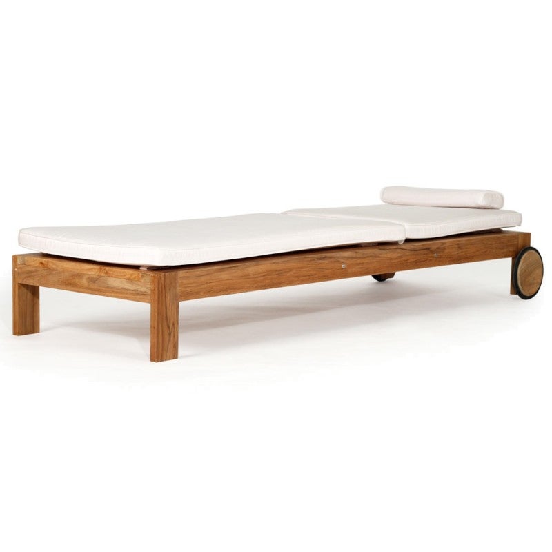 Opoa Teak Timber Outdoor Sun Lounger
