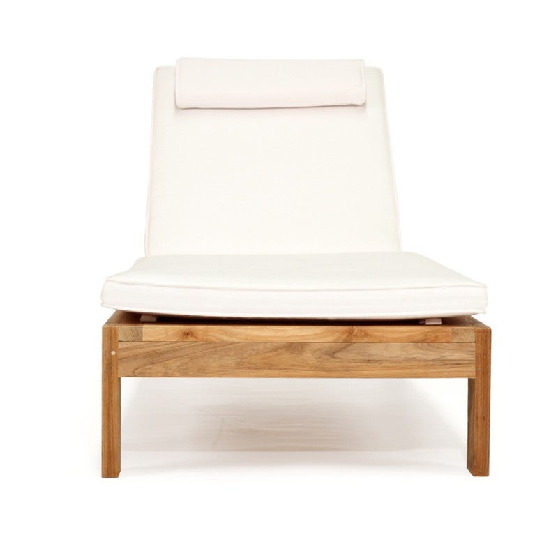 Opoa Teak Timber Outdoor Sun Lounger