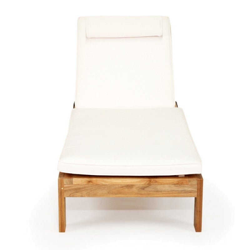 Opoa Teak Timber Outdoor Sun Lounger