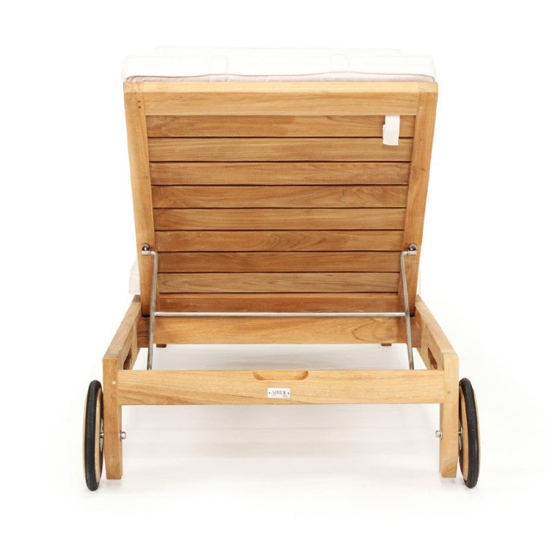 Opoa Teak Timber Outdoor Sun Lounger