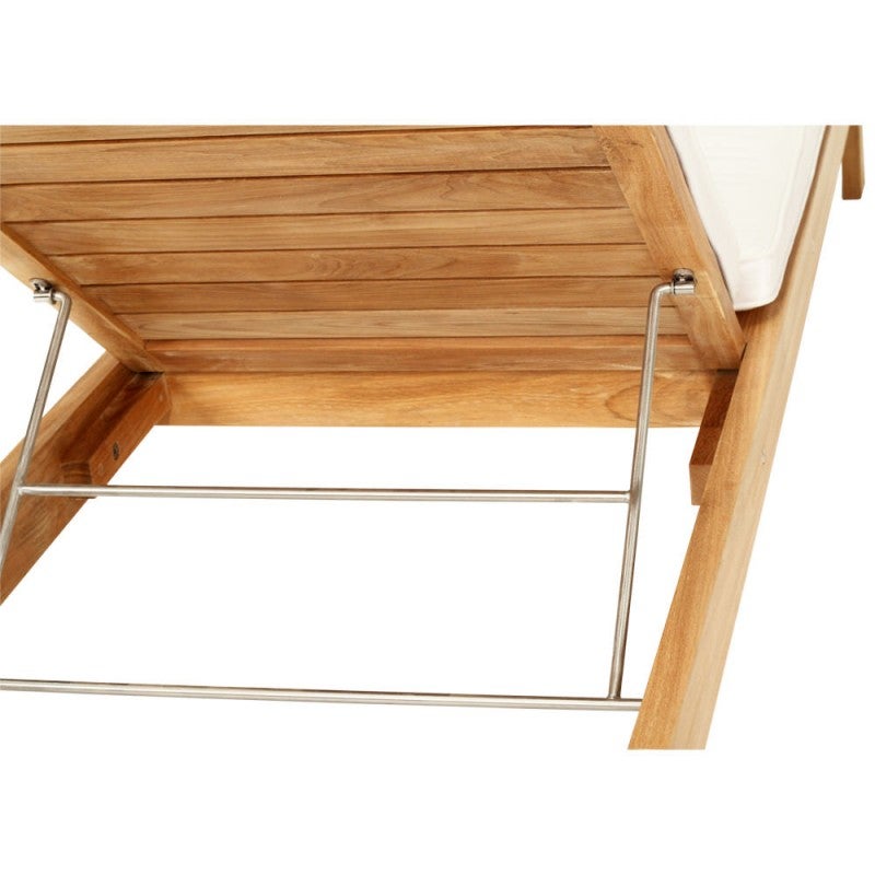 Opoa Teak Timber Outdoor Sun Lounger