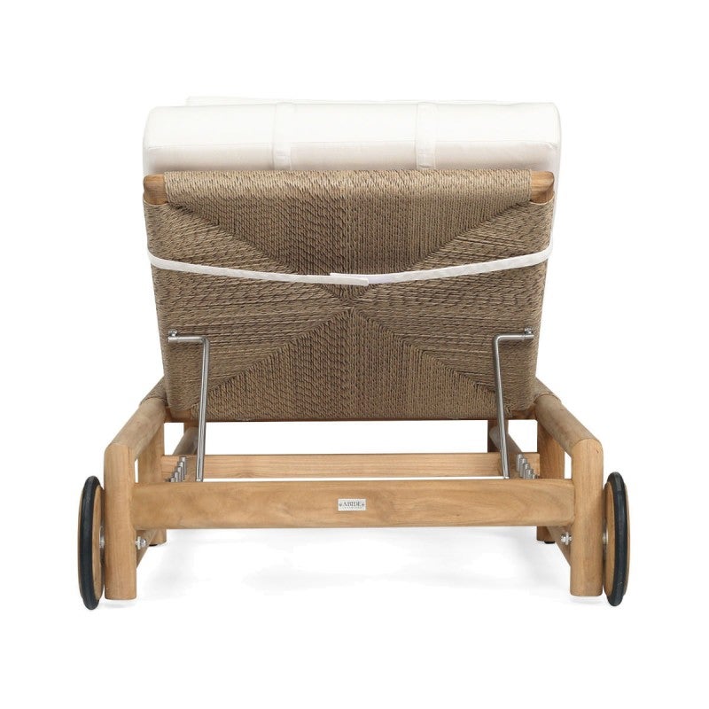 Natamia Teak Timber & Cord Outdoor Sun Lounger