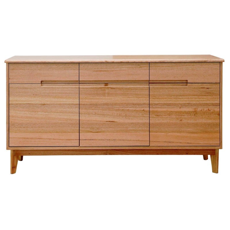 Cabarita Tasmanian Oak Timber 3 Door 3 Drawer Sideboard, 150cm