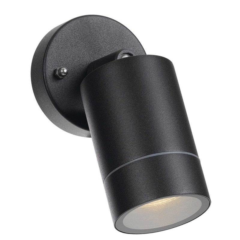 Peak IP54 Outdoor Wall Spotlight, Black