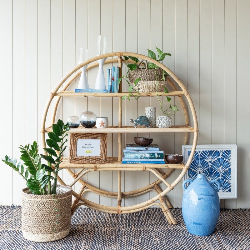 Samuel Rattan Round Display Shelf
