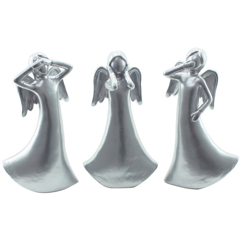 Three Wisdom Angels Statue Decor, Assort of 3
