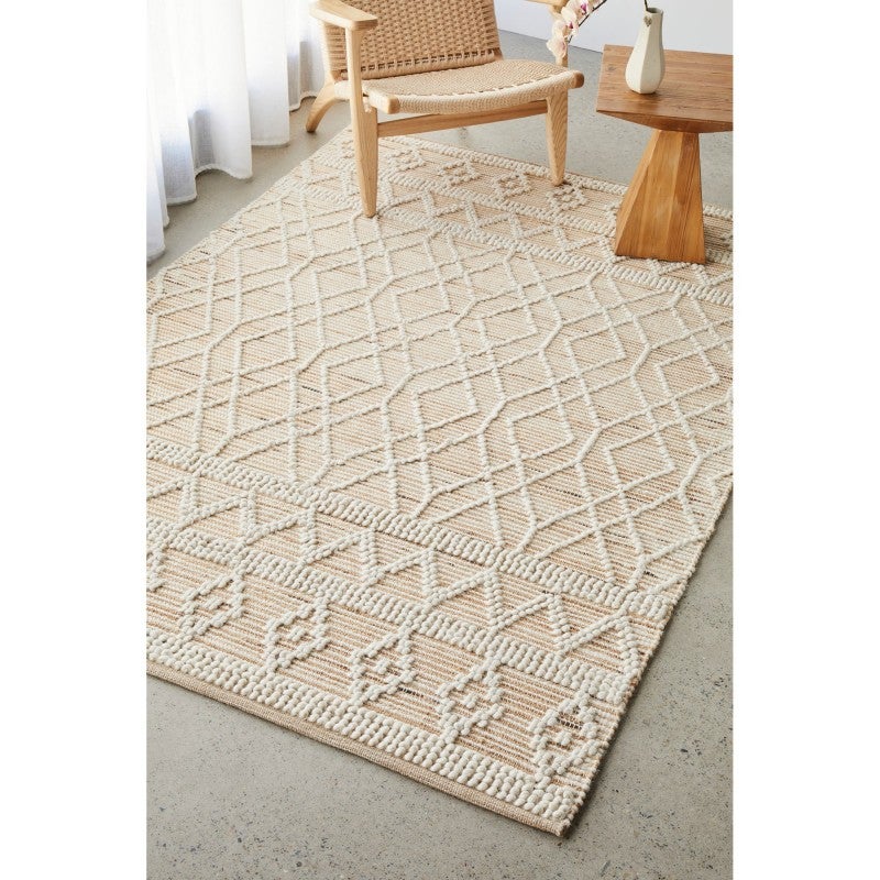 Sahara Xavier Handwoven Wool & Jute Rug, 280x190cm