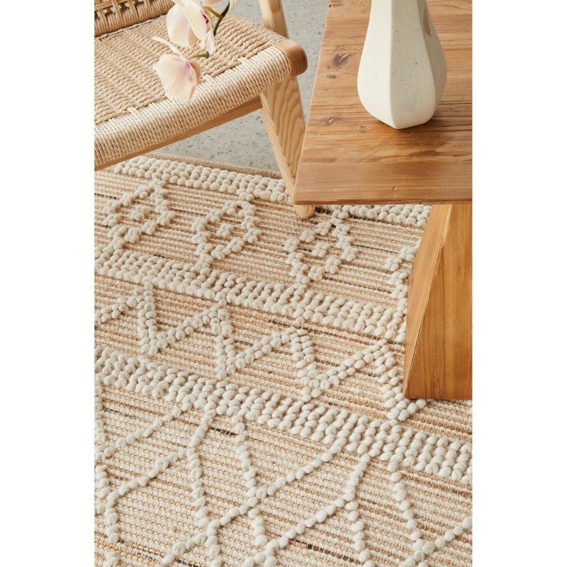 Sahara Xavier Handwoven Wool & Jute Rug, 280x190cm
