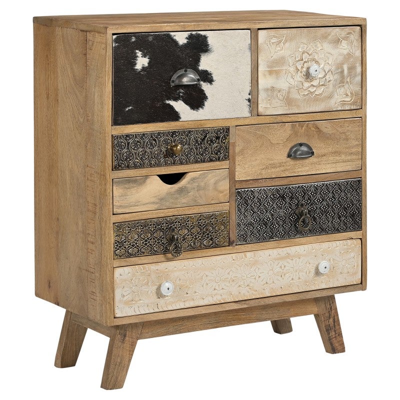 Leston Mango Wood Multi Drawer Accent Chest