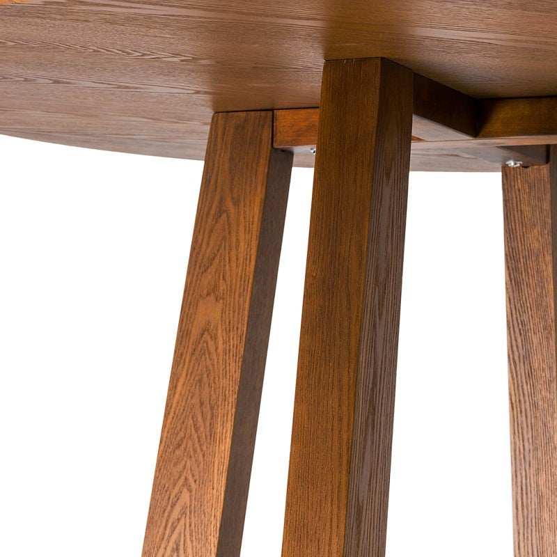 Sloan Commercial Grade Timber Round Dining Table, 120cm, Walnut
