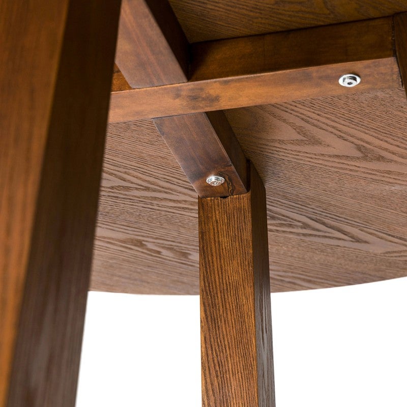 Sloan Commercial Grade Timber Round Dining Table, 120cm, Walnut