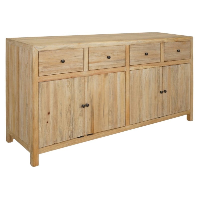 Sheraton Tomes Timber 4 Door 4 Drawer Buffet Table, 160cm, Rustic Pine