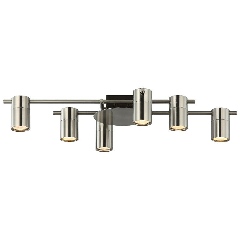 Tache Aluminium Batten Fix Ceiling Light, 6 Light, Chrome