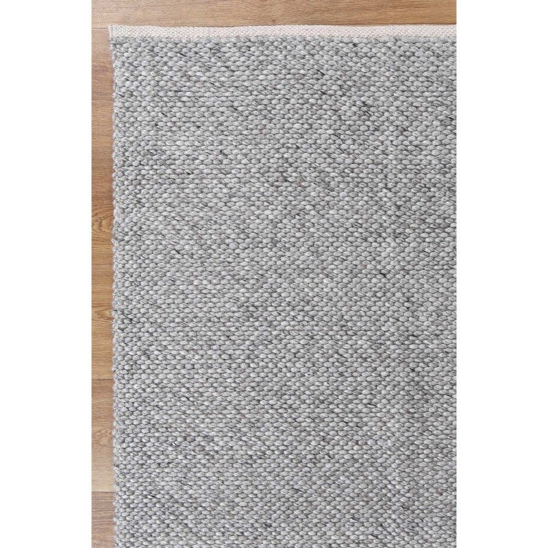 Tangier Hand Braided Looped Wool Rug, 330x240cm, Grey