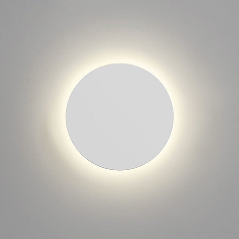 Eclipse Metal Round Backlit LED Wall Light, 12W, 3000K, White