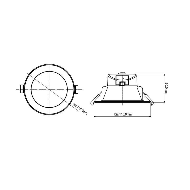 Zone IP44 LED Downlight with Sensor, 9W, CCT