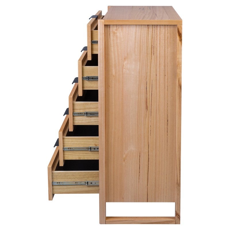 Arcane Messmate Timber 5 Drawer Tallboy
