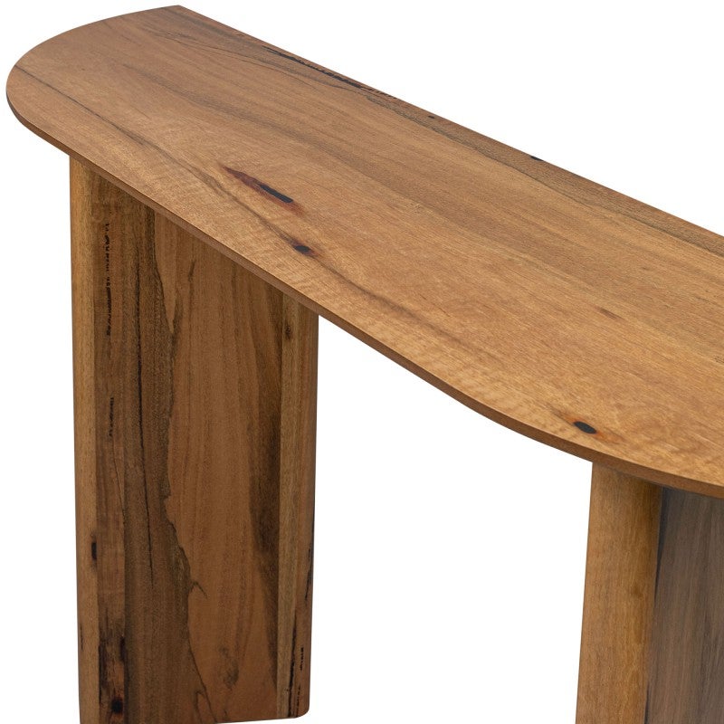 Othorin Marri Wood Curved Console Table, 140cm