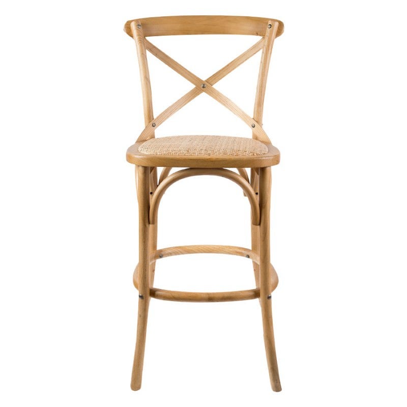 Salhouse Birch Timber Cross Back Counter Stool, Oak