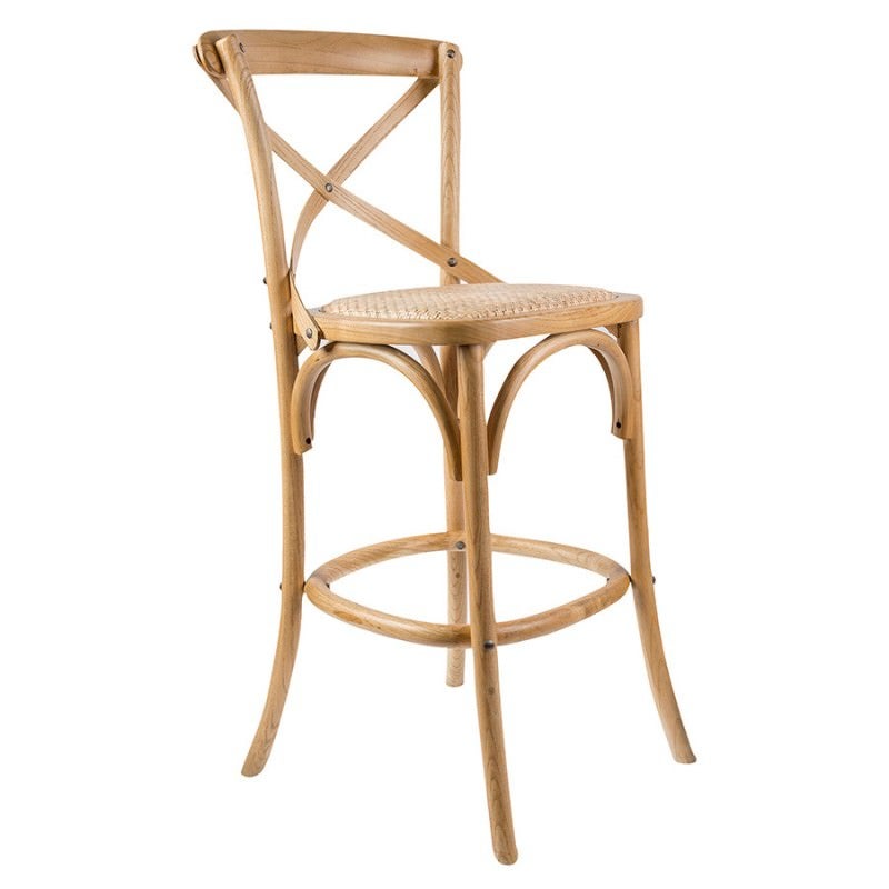 Salhouse Birch Timber Cross Back Counter Stool, Oak